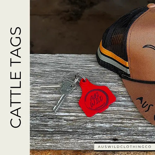 A Collection of Cattle Tags by Aus Wild Clothing Co